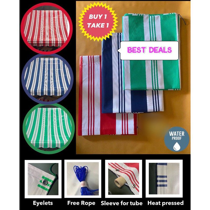 BUY 1 TAKE 1 6X8 FEET MAYAMA STRIPE AWNING WITH SUUTAN NA TUBO ROLL UP ...