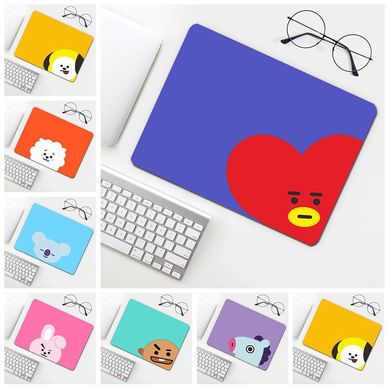 KPOP BTS BT21 Lovely Modeling Mousepad Student Mini Non-slip Mouse Pad ...