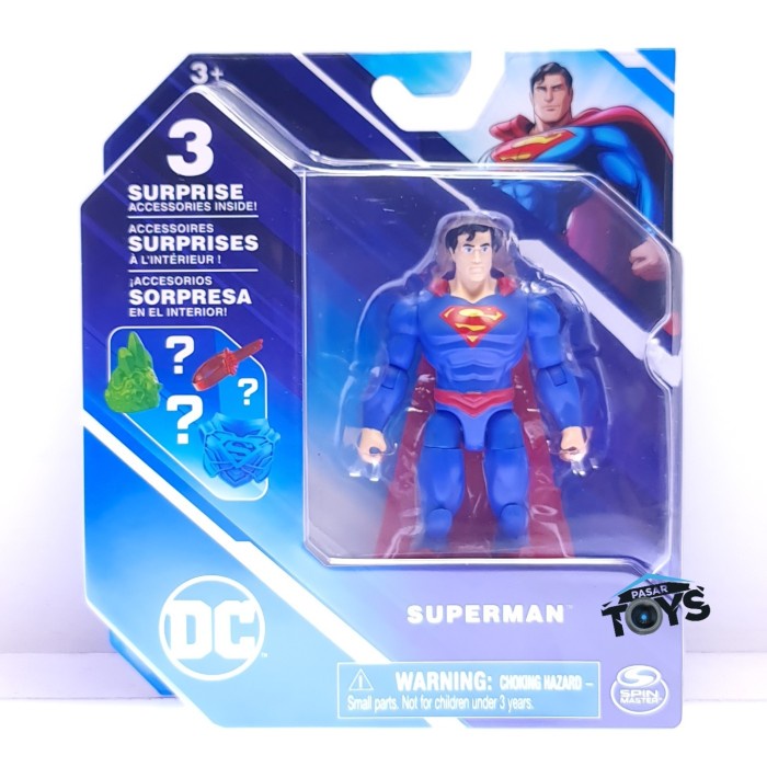 DC Superman 4-inch Action Figure 2022 Spin Master with 3 Surprise ...