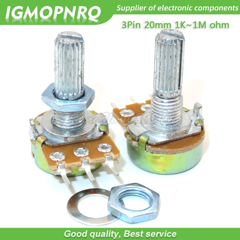 10pcs WH148 3PIN 20mm Potentiometer B1K-B1M ohm B1K B2K B5K B10K B20K ...
