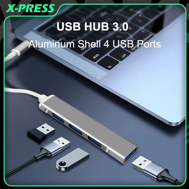 Mini USB Hub Extender, 4 Port USB 3.0 USB Adapter Station Slim Portable ...