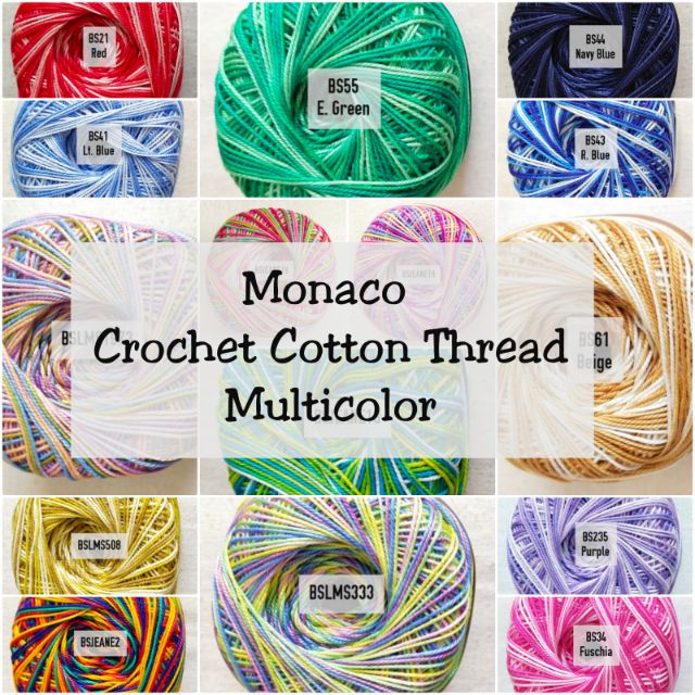 1 pc 3ply Monaco Thread Entry 1 - 100% Mercerized Cotton Multicolor ...
