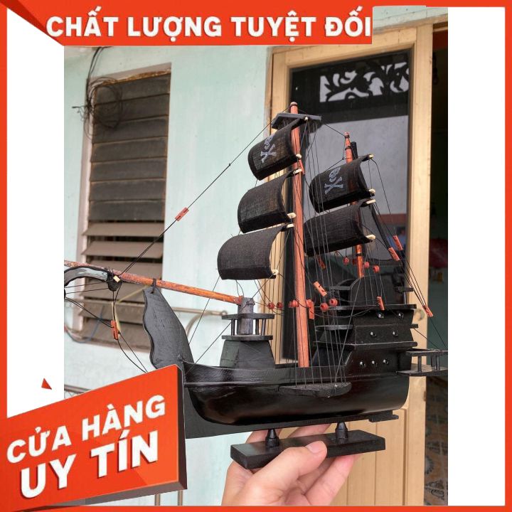 Sailboat SANTA Feng Shui size 35cm - Black Muzzle Wood (Pre-Installed ...