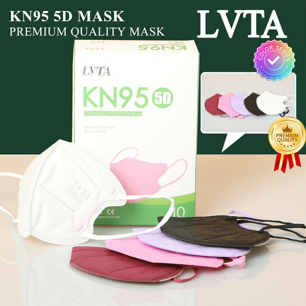 NEW LVTA Kn95 5D FaceMask 5PLY Breathable Non-woven 99% Filtration anti ...