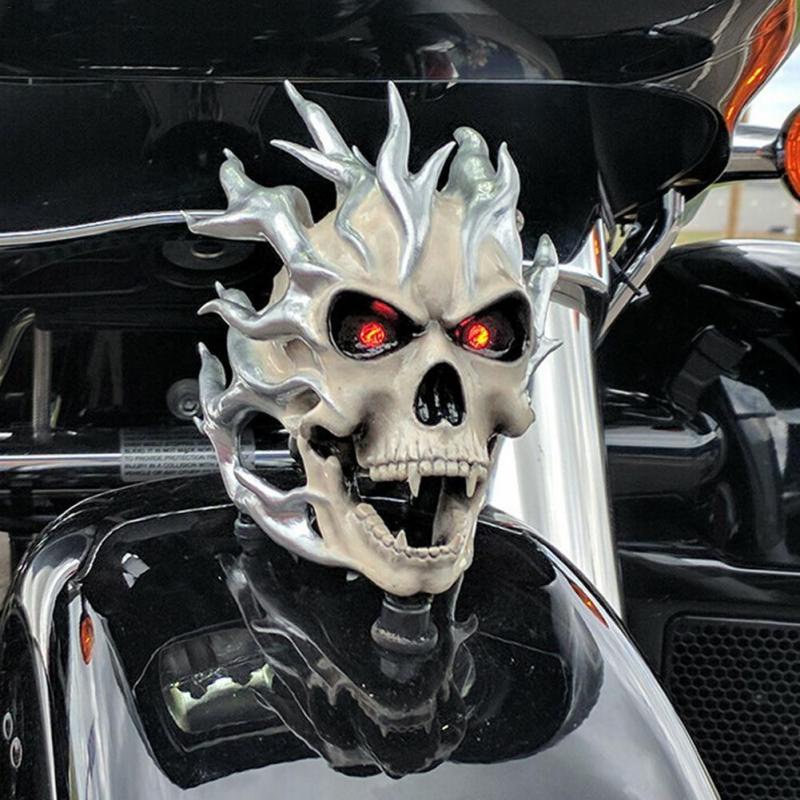 Skeleton Decorative Figure For Harley Motorcycle Headlight Visor Fender ...