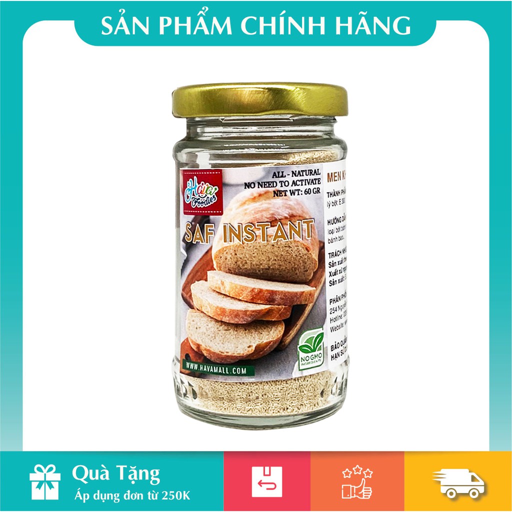 [GENUINE] Saf-instant Yellow Dry Pastry Yeast Glass Jar 60gr | Shopee ...