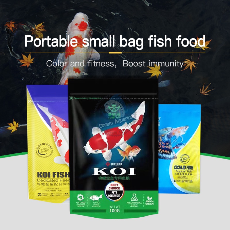 YUMIMA Koi Fish Food Growth Betta Fish Koi Color Enhanced (Trial Pack ...