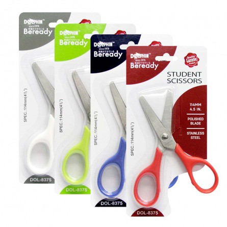 Dolphin Student Scissor /Gunting 114mm 8375 - (1s/CARD) | Shopee ...