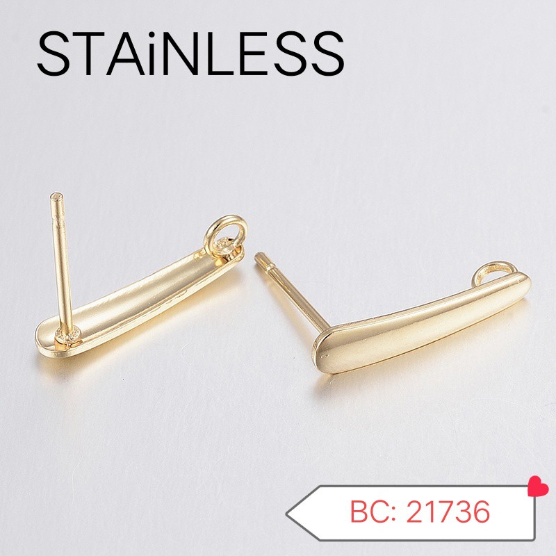 Stainless Gold Earring bar with Loop 10s | Dangling Earrings | Hanging ...