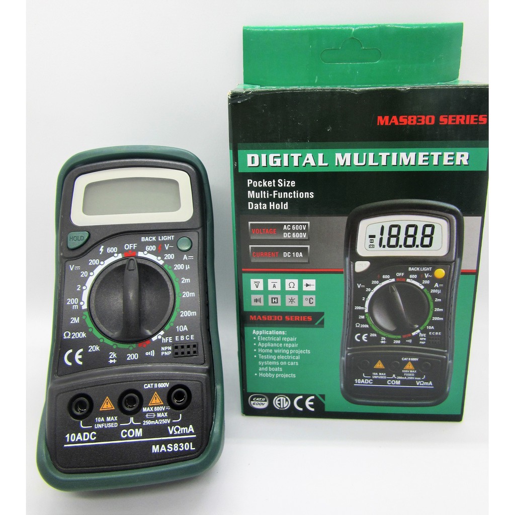 MA5830 Series LCD Digital Voltmeter Ohmmeter Ammeter MULTIMETER Tester ...