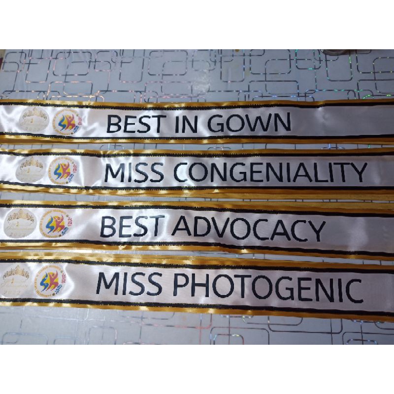 SPECIAL PAGEANT SASH/STOLE (2-3pcs. LOGO) | Shopee Philippines