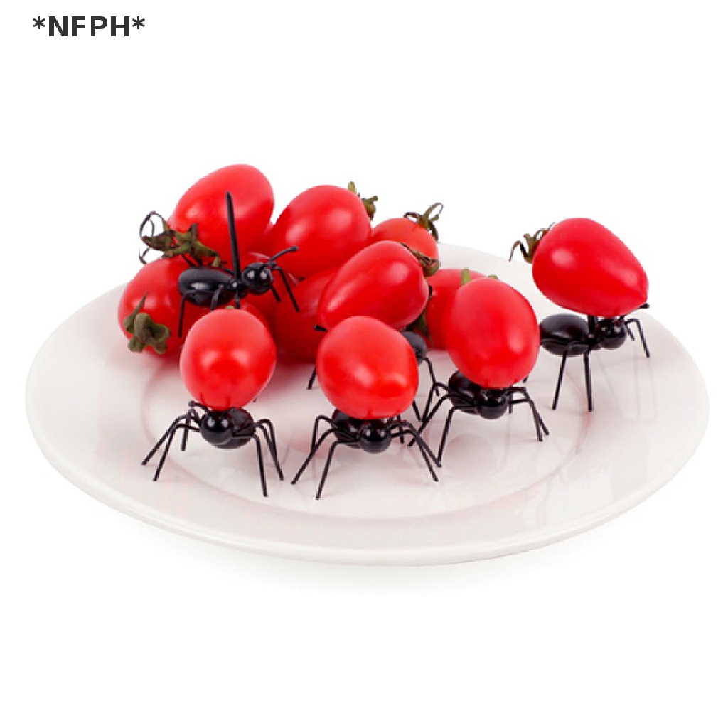 CKFR Mini Ant Food Holder Fork Fruit Plastic Easy Decoration Kitchen ...