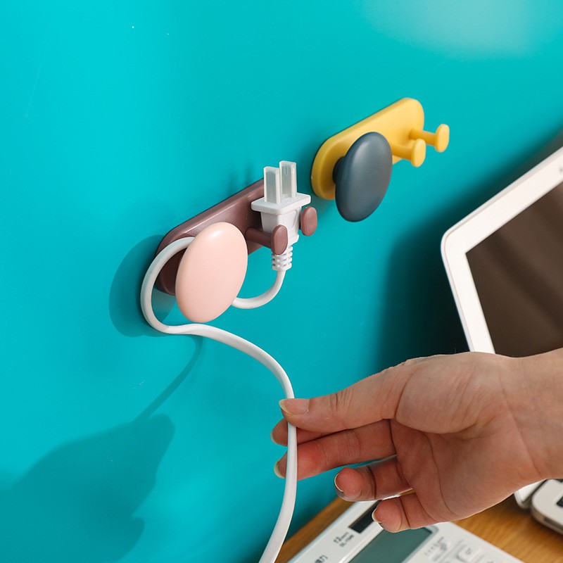 Cable Organizer Mount Cord Adapter Charger Hook Bracket Wall Hook Rack ...