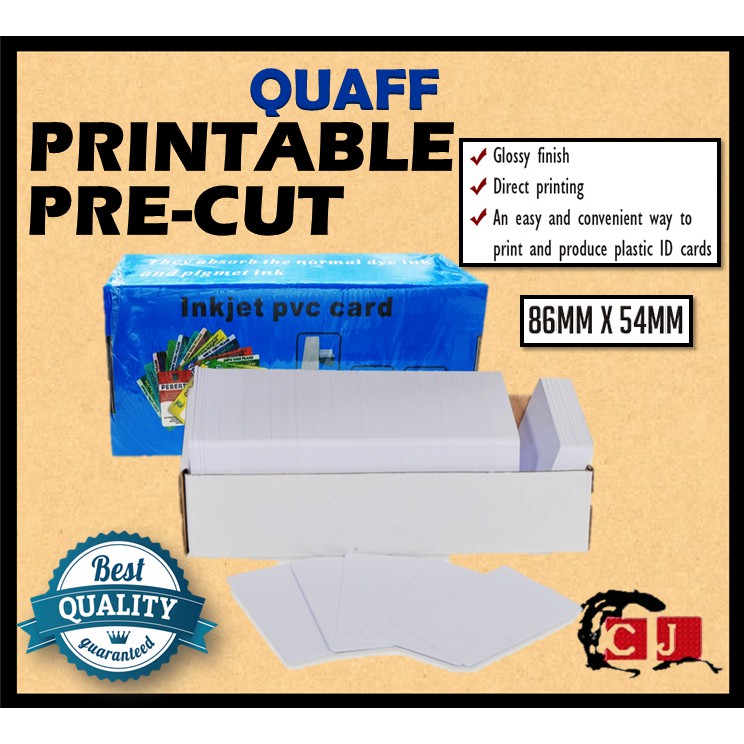 PRINTABLE PVC PRE CARDS FOR DIRECT ID PRINTING (50pcs) | Shopee Philippines