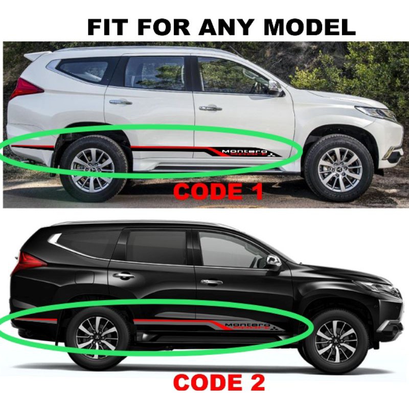 Mitsubishi Montero Sport Gen 3 Body Decals Car Sticker 2pcs | Shopee ...