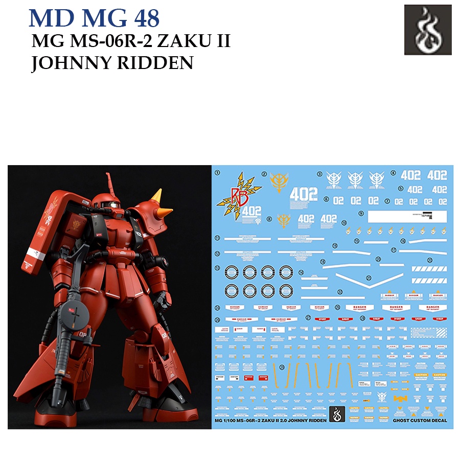 [ COPY GHOST] MG48 MG 1/100 MS-06R-2 ZAKU II JOHNNY RIDDEN [White ...