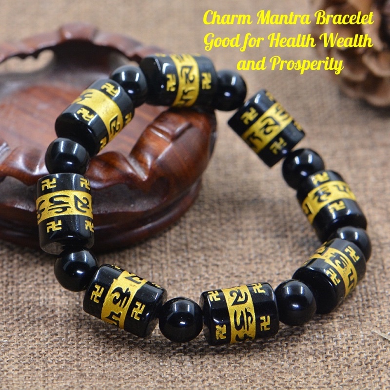 Charm Mantra Bracelet for Good Health Wealth and Prosperity Unisex ...