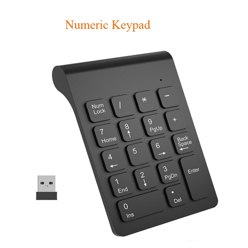 Small-size 2.4GHz Wireless Numeric Keypad Numpad 18 Keys Digital ...