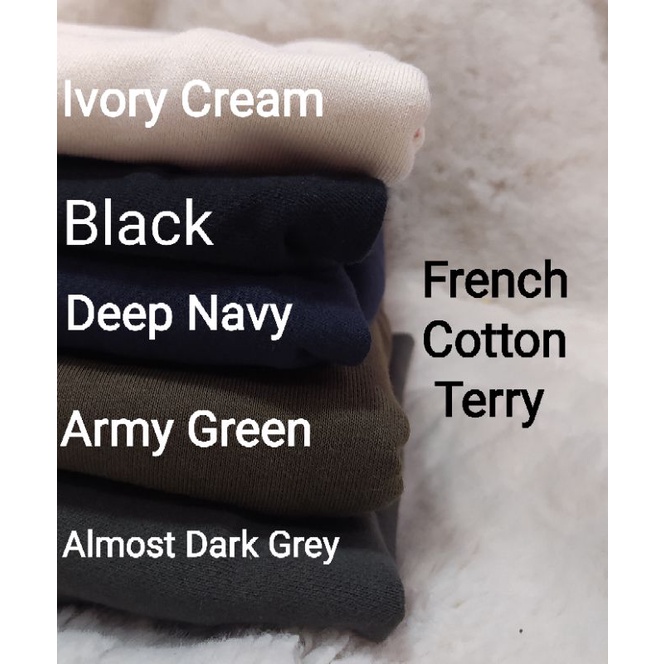 French cotton Terry FABRIC 240 to 570 GSM Plain and Printed | Shopee ...