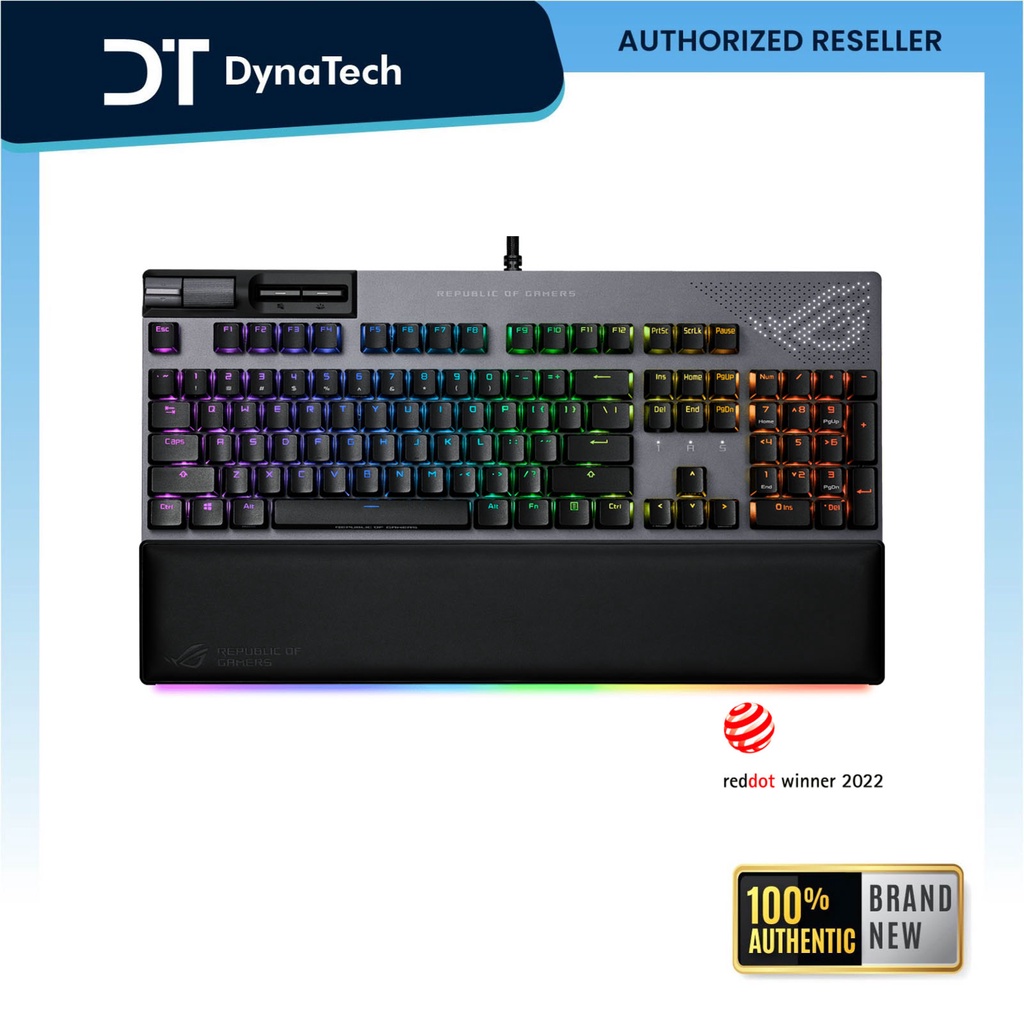 Asus ROG Strix FLARE II ANIMATE NX BLUE Switch XA07 Gaming Keyboard ...