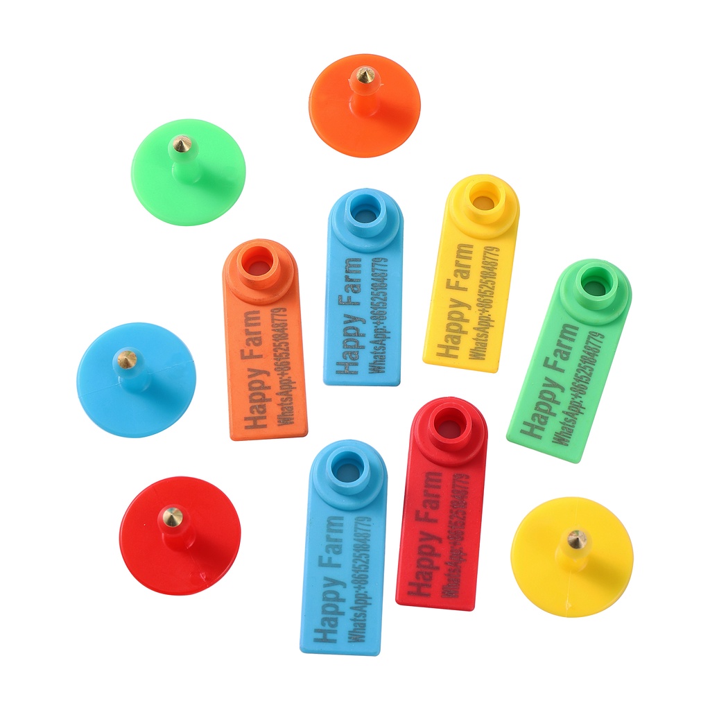 20Pcs DIY Custom Sheep Ear Tag Laser Printing Name Telephone Number ...