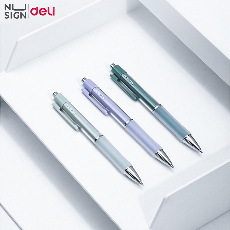 Nusign by Deli Gel Pen Ballpen 0.5mm Write Smooth Black Student Office ...