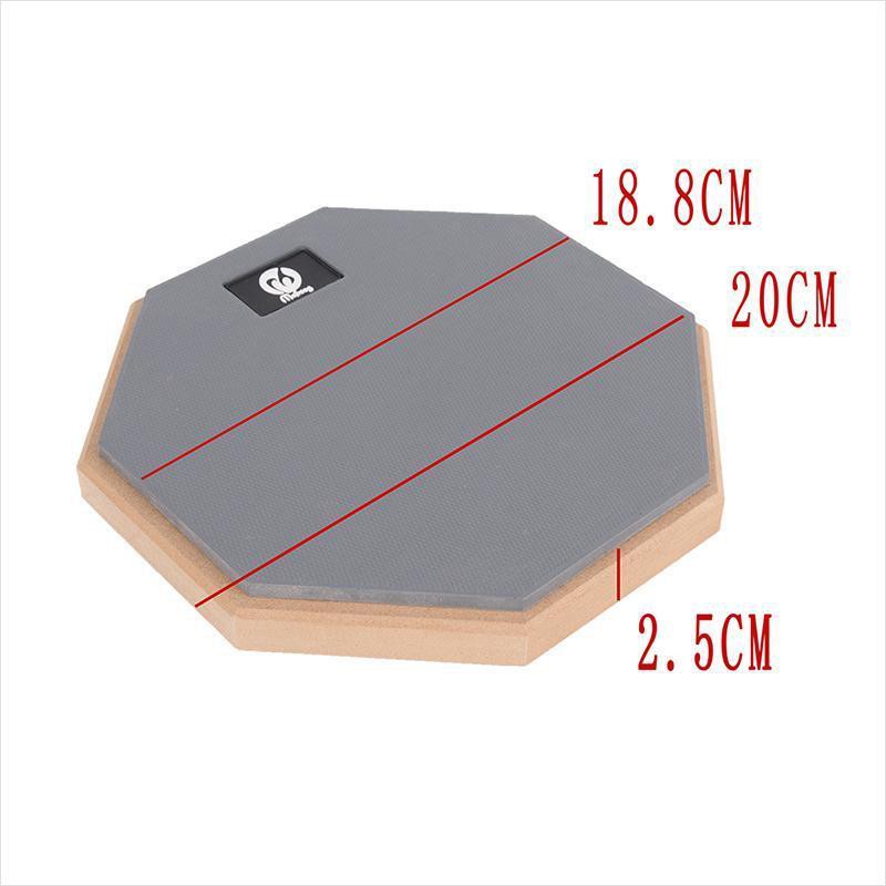 RIXTON 8 Inch Rubber Wooden Dumb Practice Drum Pad Training Drum Pad ...