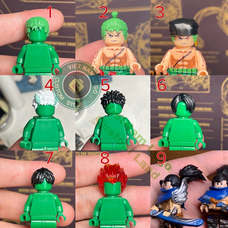 Minifigures Accessories: Hair Of Characters (Note The Description ...