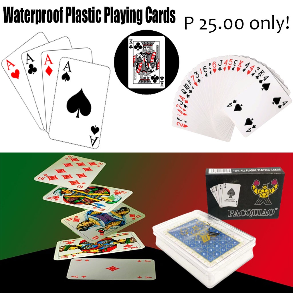 Waterproof Plastic Playing Cards With Hard Case Poker Cards Tong-Its ...