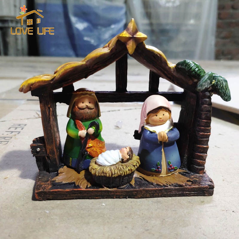 [whfashion] Miniature Nativity Scene Manger Scene Small Manger ...