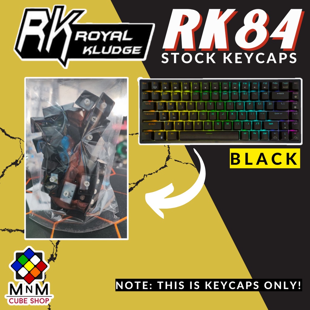 RK Stock Keycaps Royal Kludge rk68+ RK98 RK61 RKG68 RK84 RK100 Black ...