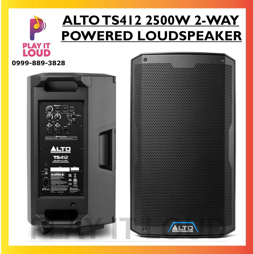 ALTO PROFESSIONAL TS412 2500W 12 Inch 2-Way POWERED LOUDSPEAKER with ...