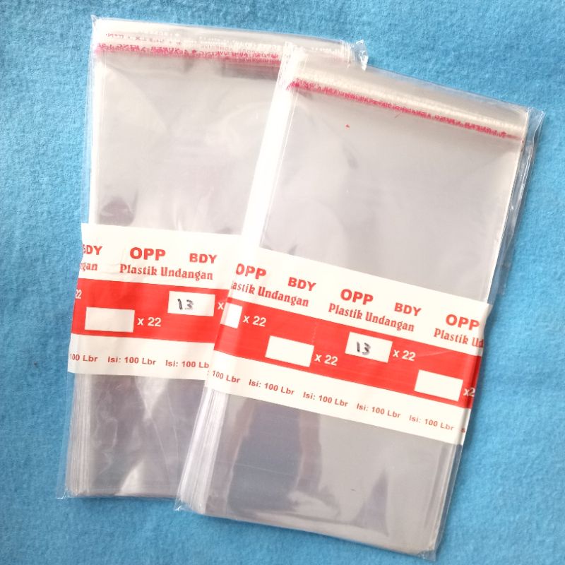 Plastic Invitation/OPP Plain 13x22 cm (Contains 100 sheets) | Shopee ...