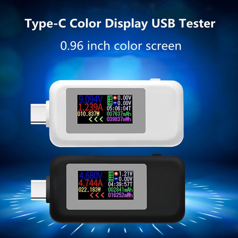 10 in 1 DC Type-C USB Tester Current 4-30V Voltmeter Chrono Ammeter ...