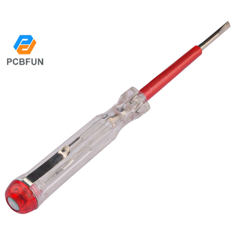 Pcbfun Electric Test Pen Voltage Tester Ac 100-500V Indicator Slotted ...