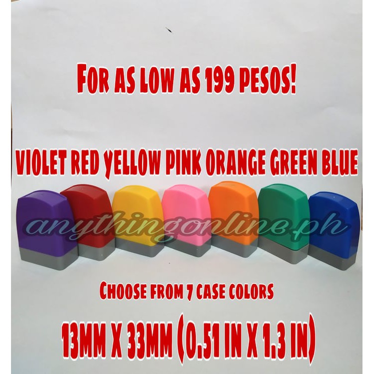 COD Customized Self Inking Stamp | Shopee Philippines