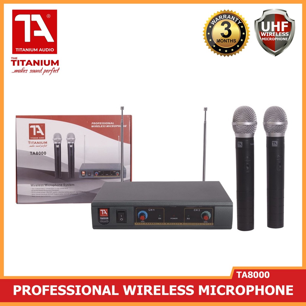 Titanium Audio TA8000 Professional Wireless Microphone | Shopee Philippines