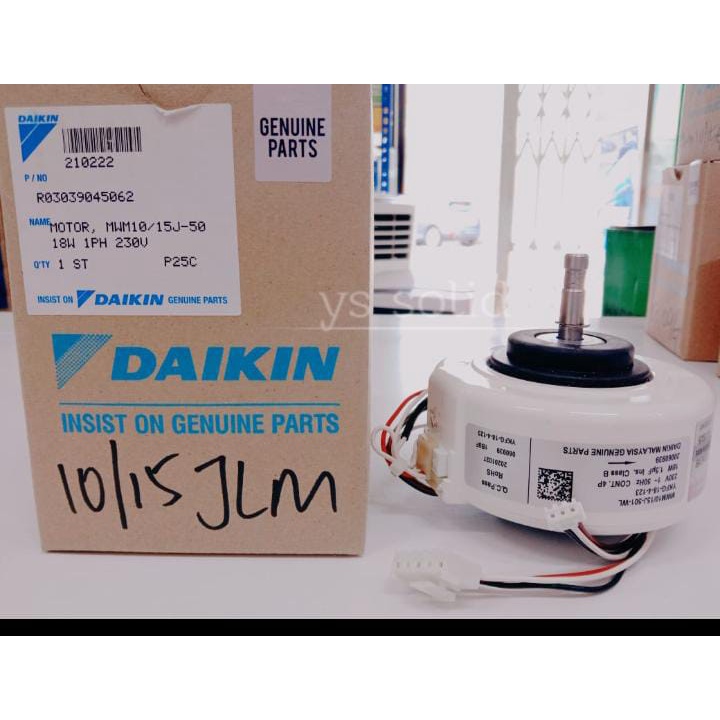Fan Motor Indoor Daikin/Acson WM10/15JLM (R03039045062) | Shopee ...