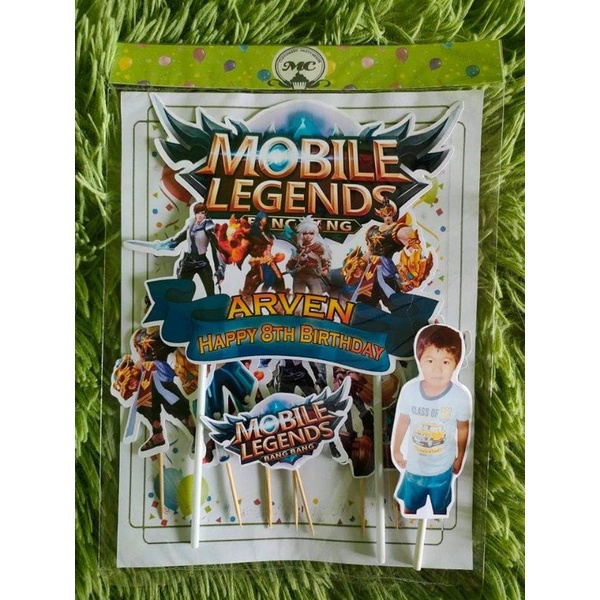 Mobile Legends Customize Cake Topper with picture of Celebrant | Shopee ...