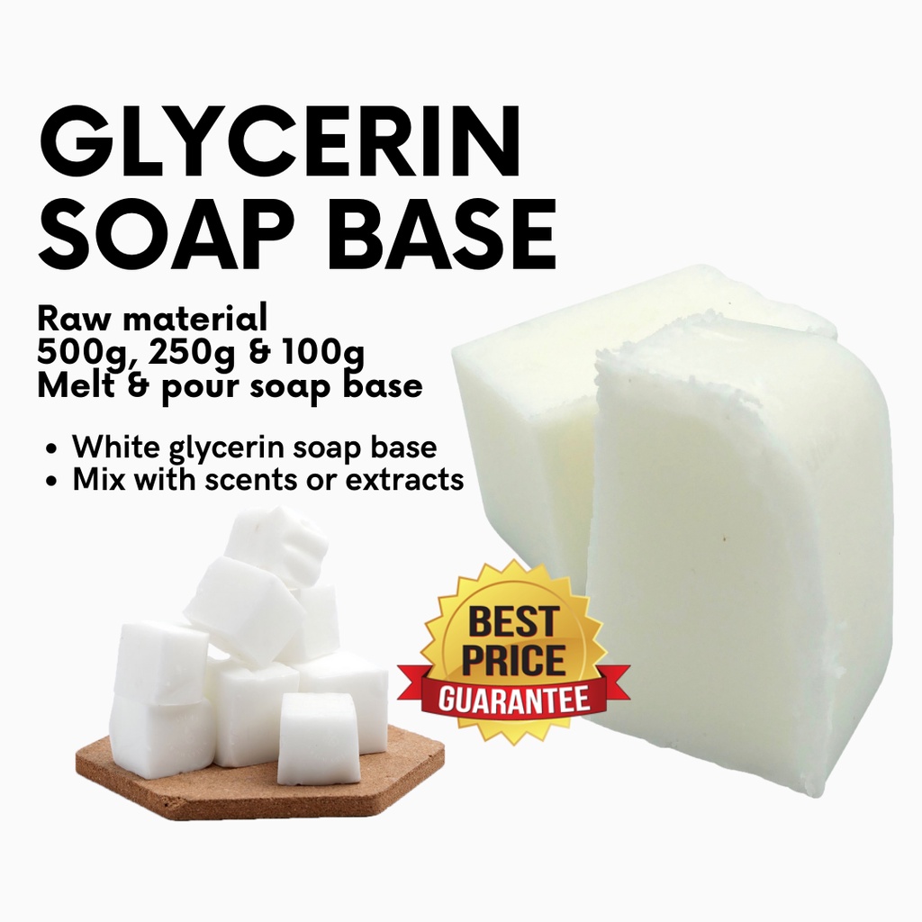WHITE GLYCERIN SOAP BASE (500g / 250g / 100g) - MELT AND POUR SOAP BASE ...