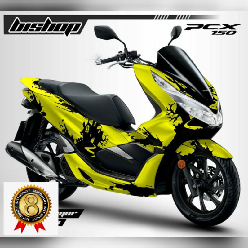 Decal Sticker PCX 150 full body Variation yellow black | Shopee Philippines