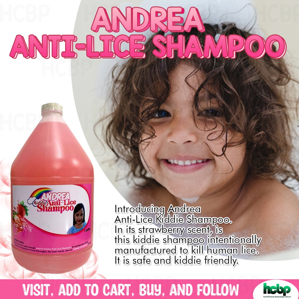 Andrea Anti-Lice Kiddie Shampoo 1 Gallon Strawberry Scent ( PANGTANGGAL ...