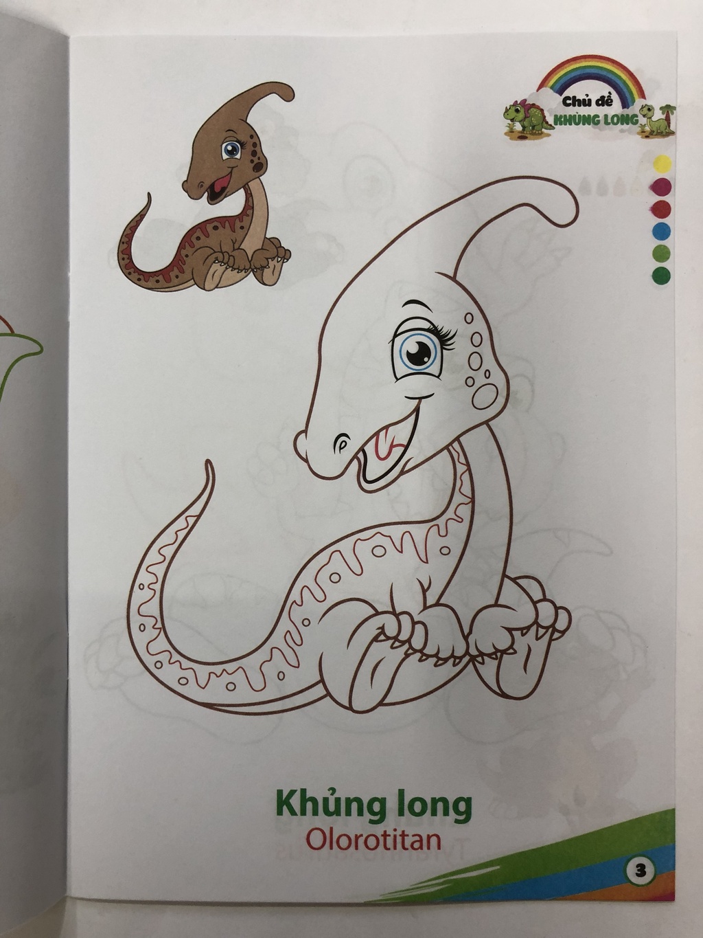 Book - Dinosaur Coloring - Bilingual English and Vietnamese | Shopee ...