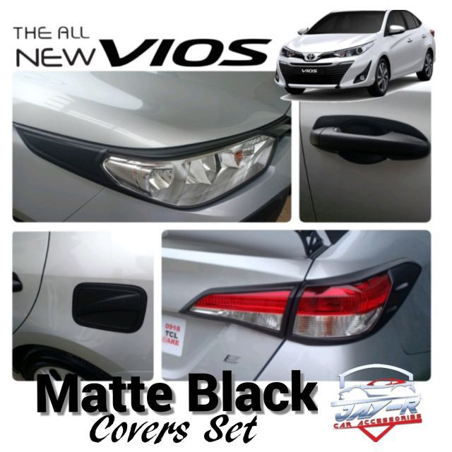 Toyota Vios 2018-2025 Matte Black Covers Combo Set #Vroomsters | Shopee ...