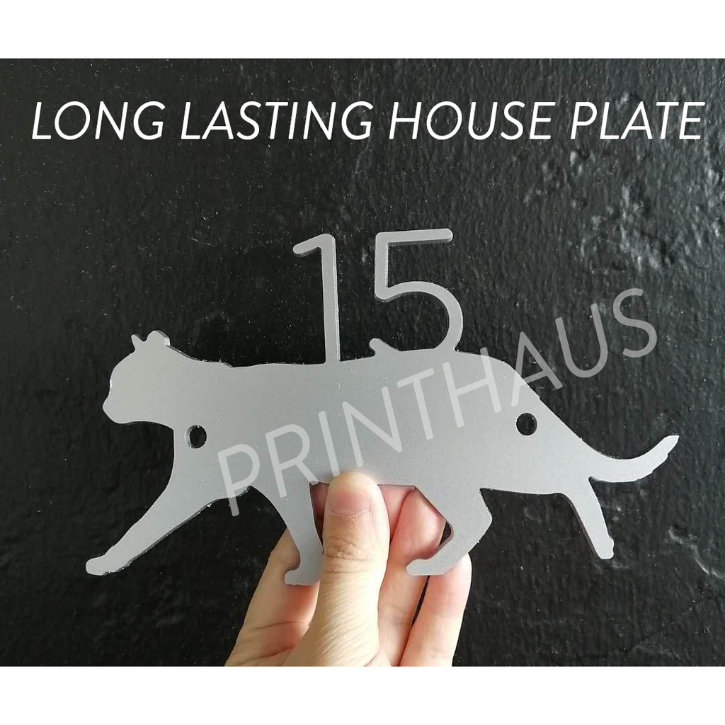 House Plate Long Lasting Cat Shape/Long Lasting Plate Number Home Deco ...
