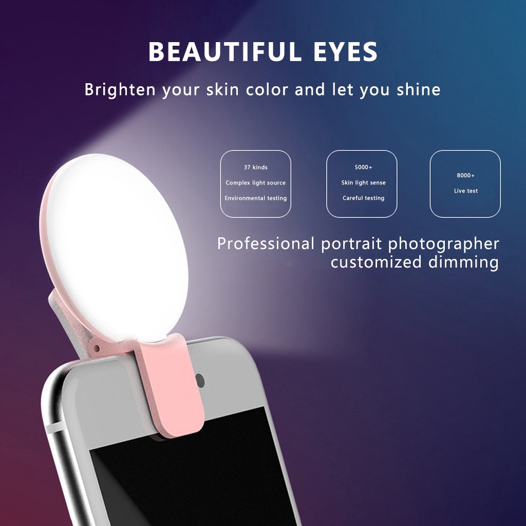 （COD）Rechargeable Selfie Fill Light LED Flash Selfie Ring Light For ...