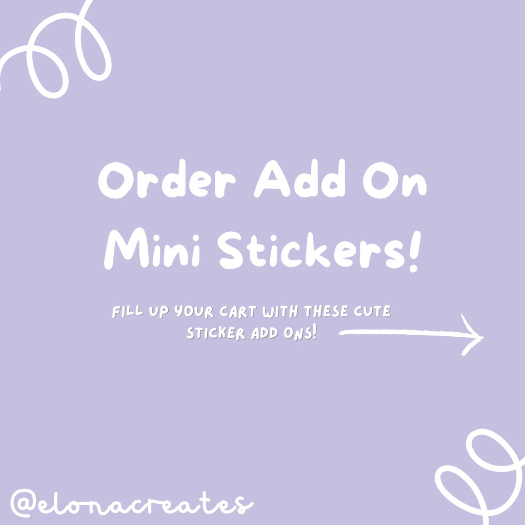 Order Mini Add-on Stickers: Holographic Cute Waterproof Vinyl Stickers ...