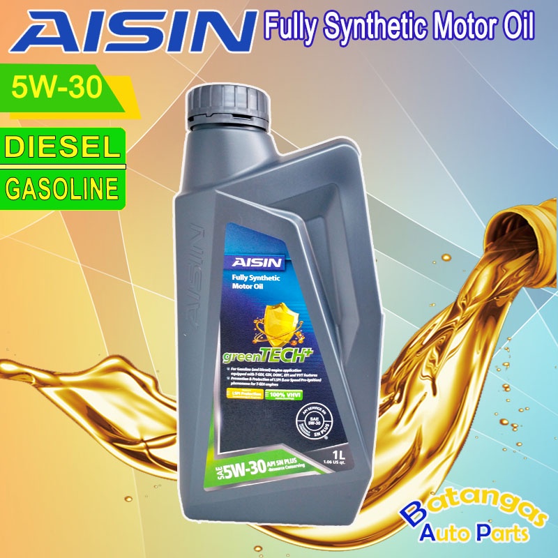AISIN FULLY SYNTHETIC MOTOR OIL SAE 5W-30 (GASOLINE / DIESEL) 1L ...