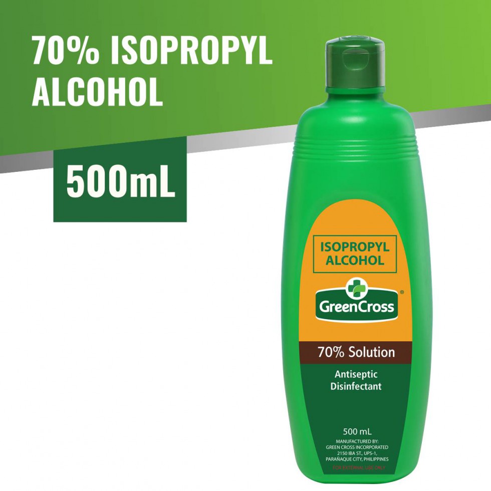Green Cross Isopropyl Alcohol 70% Solution 500ml | Shopee Philippines