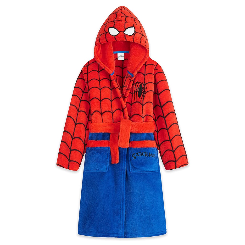 Marvel Boys Dressing Gown, Spiderman Fluffy Dressing Gown Robe | Shopee ...
